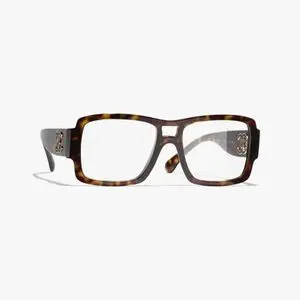 Chanel Pilot Eyeglasses Dark Tortoise