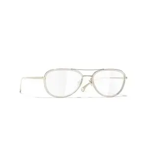 Chanel Pilot Eyeglasses Gold