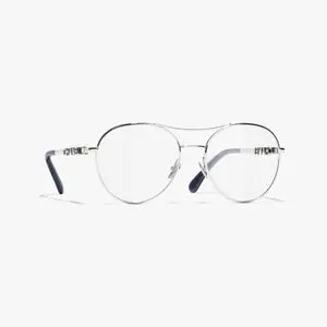 Chanel Pilot Eyeglasses - Silver