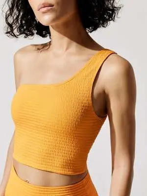Carbon38 Jacquard One Shoulder Bra