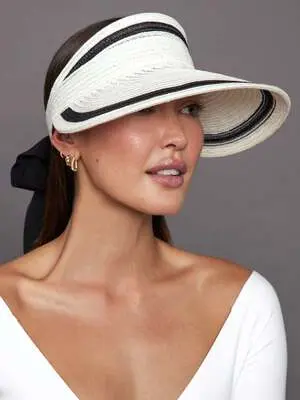 Eugenia Kim Eugenia Kim Ricky Packable Visor Ivory/black