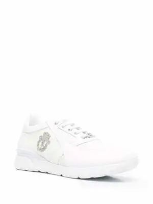 BILLIONAIRE Logo-plaque Leather Sneakers - White