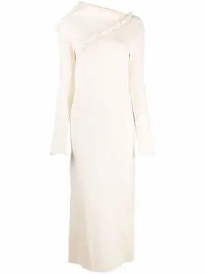 JIL SANDER Asymmetric Midi Dress