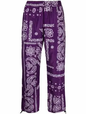 Palm Angels Bandana-print Trousers - Purple