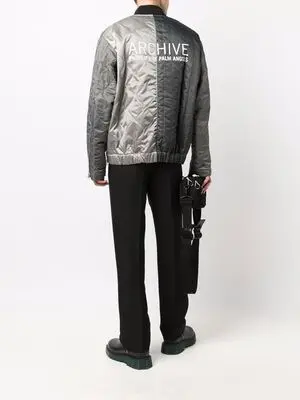 Palm Angels Logo-print Panelled Bomber Jacket