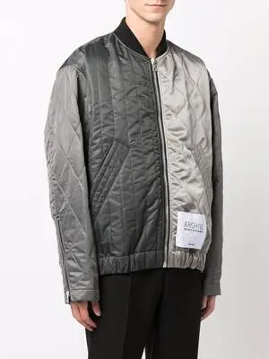 Palm Angels Logo-print Panelled Bomber Jacket