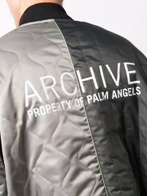 Palm Angels Logo-print Panelled Bomber Jacket