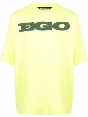 Palm Angels Ego-print Drop-shoulder T-shirt