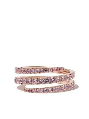ANITA KO 18kt Yellow Gold Coil Diamond Ring - Pink
