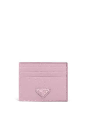 Prada Saffiano Leather Cardholder - Pink
