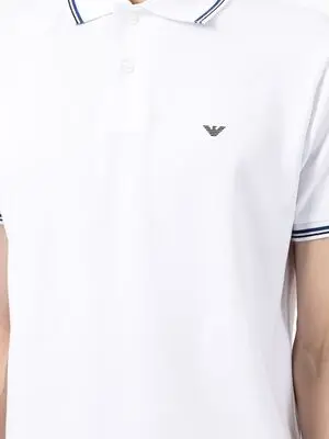 Emporio Armani Logo-embroidered Polo Shirt - White