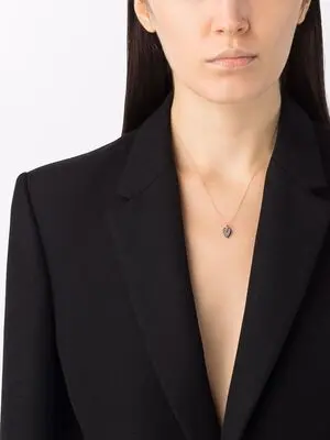 Ginette Ny Angèle Mini Onyx Heart Chain Necklace