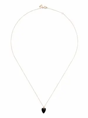 Ginette Ny Angèle Mini Onyx Heart Chain Necklace