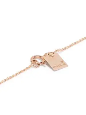 Ginette Ny Angèle Mini Onyx Heart Chain Necklace