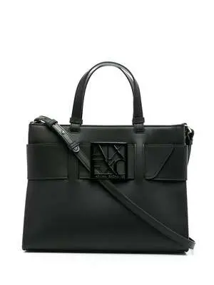 Armani Exchange Logo Tote Bag - Black