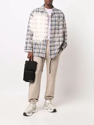 MSGM Logo-print Cotton Track Trousers - Neutrals