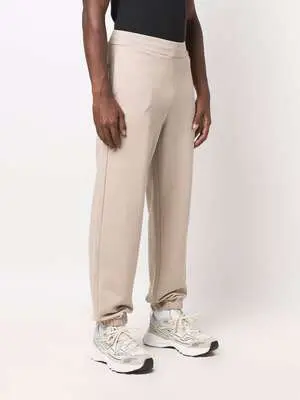 MSGM Logo-print Cotton Track Trousers - Neutrals
