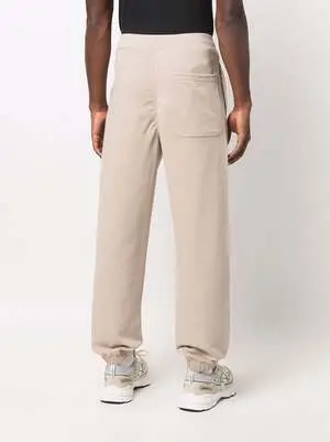 MSGM Logo-print Cotton Track Trousers - Neutrals