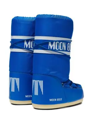 Moon Boot Lace-up Logo-print Snow Boots - Blue