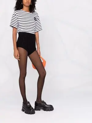 Red Valentino Cable-knit Thigh-length Shorts