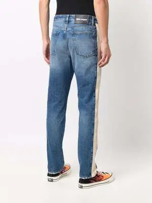 Palm Angels Side-stripe Straight-leg Jeans