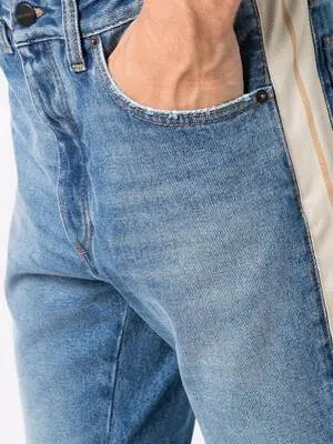 Palm Angels Side-stripe Straight-leg Jeans