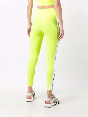 Palm Angels Side-stripe Logo Leggings - Yellow