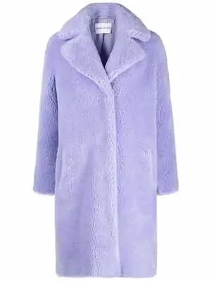 STAND STUDIO Camille Faux-shearling Coat Purple