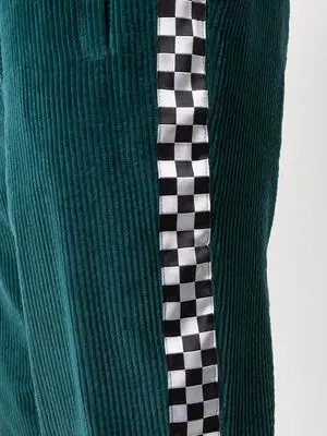 JUST DON Checked-stripe Corduroy Trousers