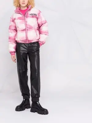 Moschino Brushstroke-print Puffer Jacket