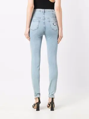Philipp Plein Iconic High-waist Skinny Jeans - Blue