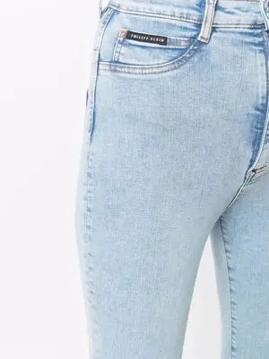 Philipp Plein Iconic High-waist Skinny Jeans - Blue