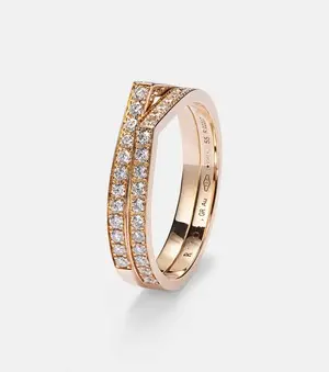 REPOSSI Antifer Rose Ring With Diamonds - Gold