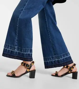 Valentino Garavani Roman Stud Leather Sandals - Black