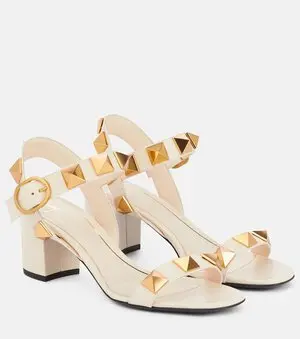 Valentino Garavani Roman Stud Leather Sandals - White