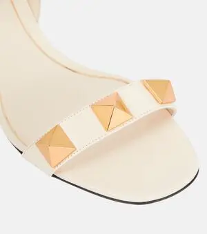 Valentino Garavani Roman Stud Leather Sandals - White