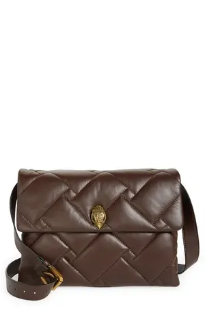Kurt Geiger Kensington Leather Shoulder Bagbrown