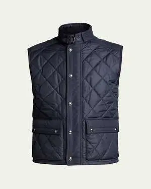 Ralph Lauren Purple Label Leyland Quilted Vest - Navy