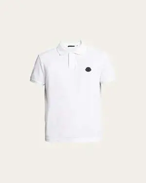 Moncler Men's Logo Polo Shirt - White