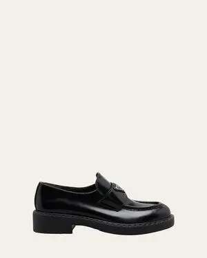 Prada Leather Loafers - Nero