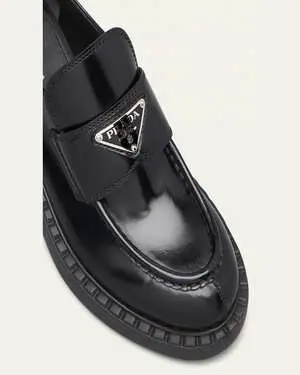 Prada Leather Loafers - Nero