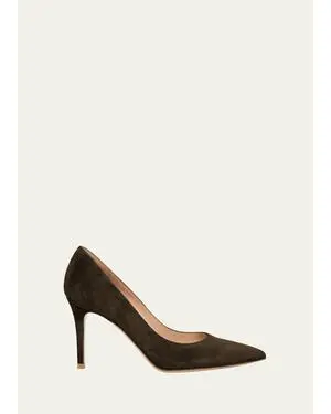 GIANVITO ROSSI 85 Pumps - Olive
