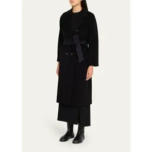 Max Mara Wool-cashmere Belted Madame Coat - Black