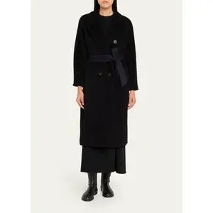 Max Mara Wool-cashmere Belted Madame Coat - Black