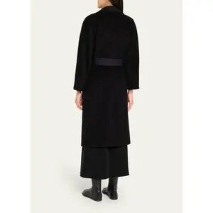 Max Mara Wool-cashmere Belted Madame Coat - Black