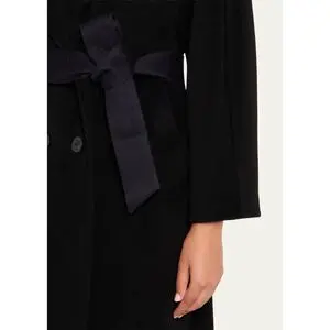 Max Mara Wool-cashmere Belted Madame Coat - Black