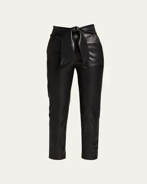 Simkhai SIMKHAI Tessa Vegan-Leather Pants - Black