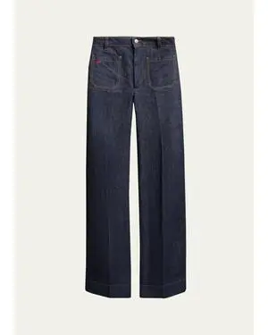 Victoria Beckham Alina Wide-leg Jeans - Indigo