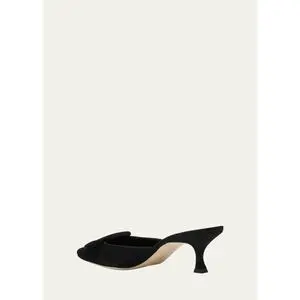 Manolo Blahnik Maysale Mules - Black