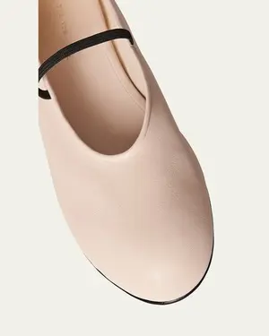 THE ROW Lambskin Ballerina Flats - Milk